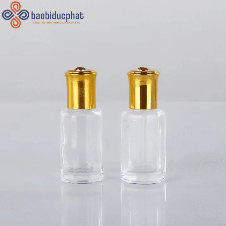 Chai thủy tinh lăn đựng nước hoa trong suốt 3-12ml - Bao bì Đức Phát